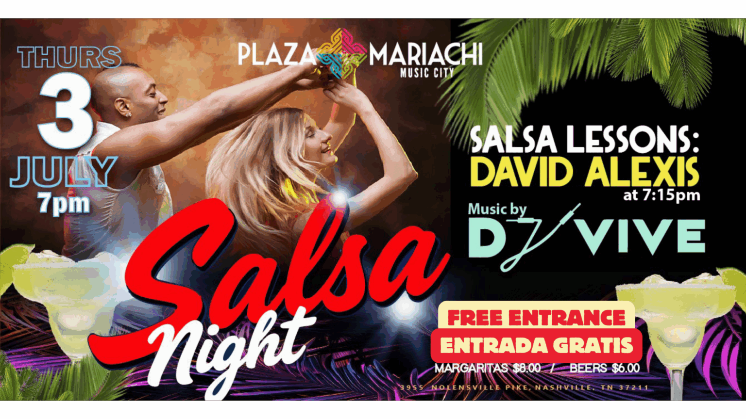 FREE Salsa Night with David Alexis and DJ Vive! - Plaza Mariachi